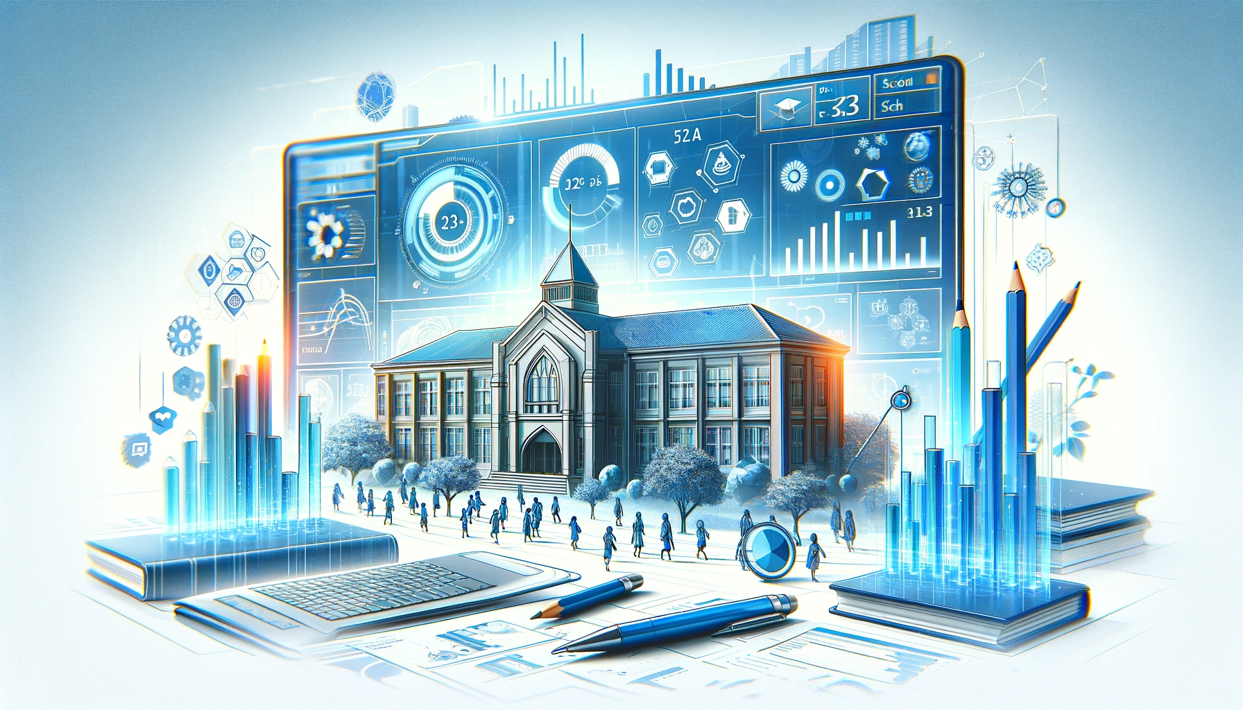 Power BI Dashboard for School with 8 Beneficial Visuals - Exceediance